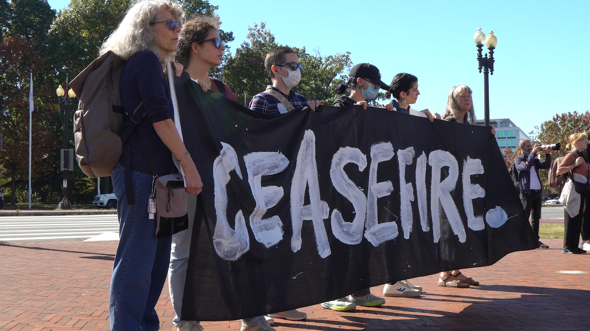 Video: Protesters, House progressives push for cease-fire in the Middle ...