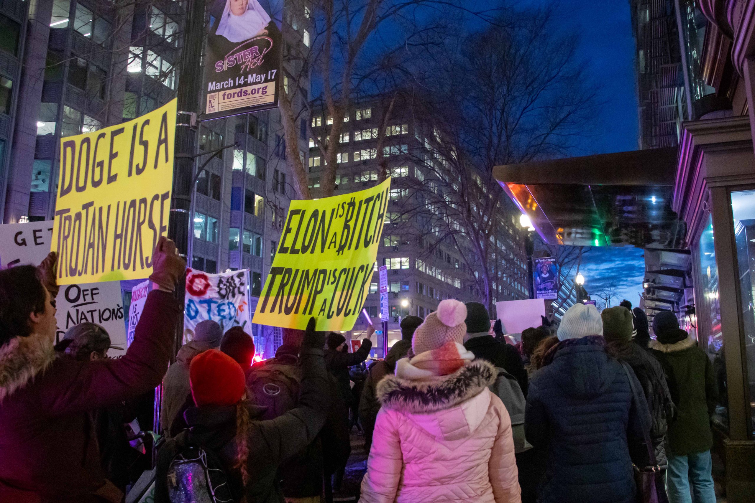 Photo Essay: Federal workers, union members protest Musk outside SpaceX ...